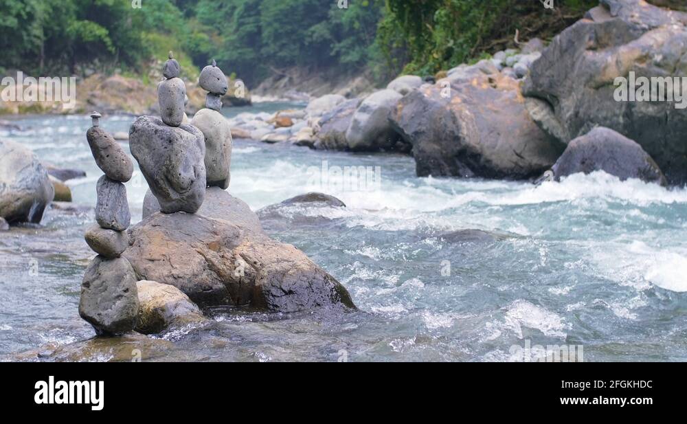 Peace peaceful river rock scenery serene Stock Videos & Footage - HD ...