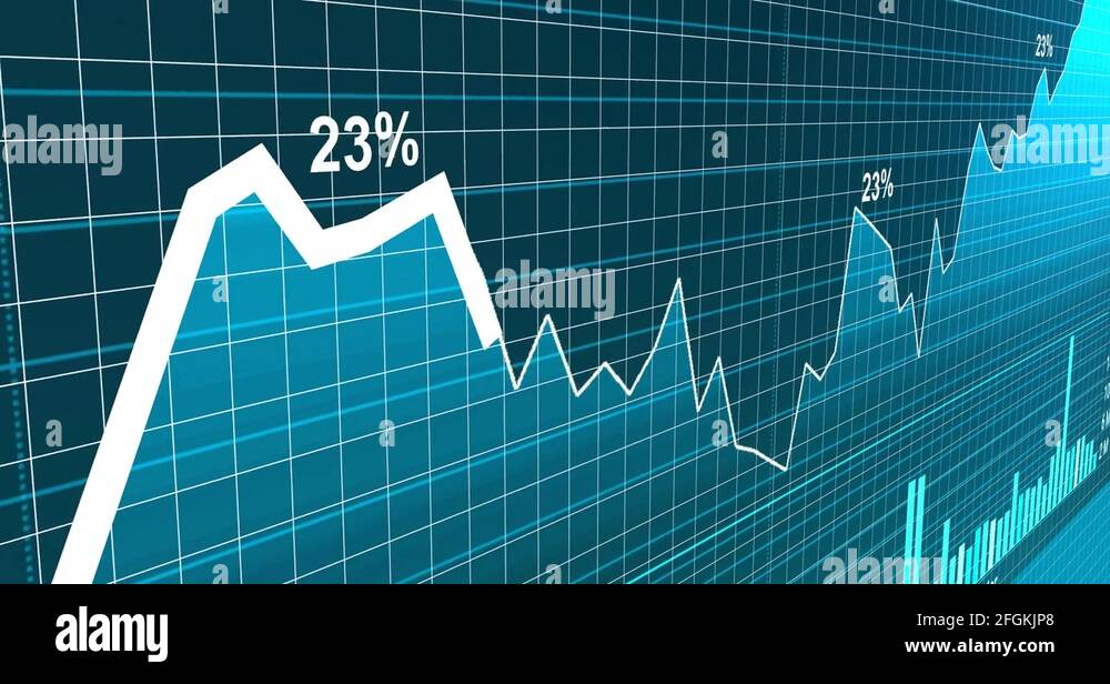 Stock market trading graphic background animation of chart Stock Video ...