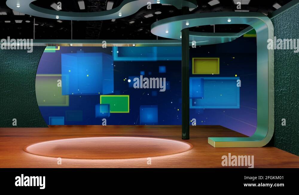 Education TV Studio Set 10 - Virtual Green Screen Background Loopmov ...