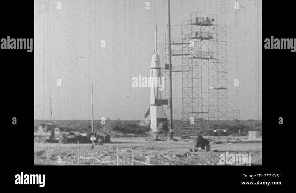 1950s: View of rocket launch Stock Video Footage - Alamy