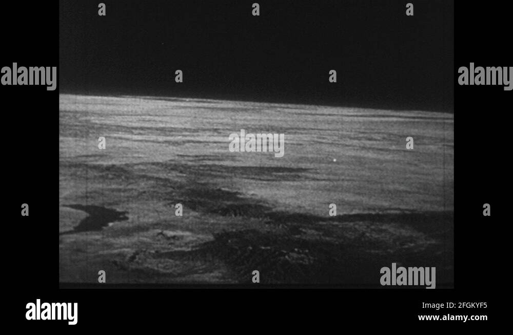 1950s: Aerial pan of earth from space Stock Video Footage - Alamy