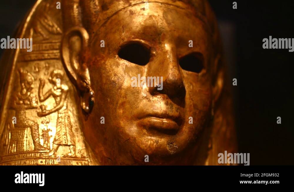 Ancient Egyptian Decorative Pharaoh / Mummy Sculpture Stock Video ...