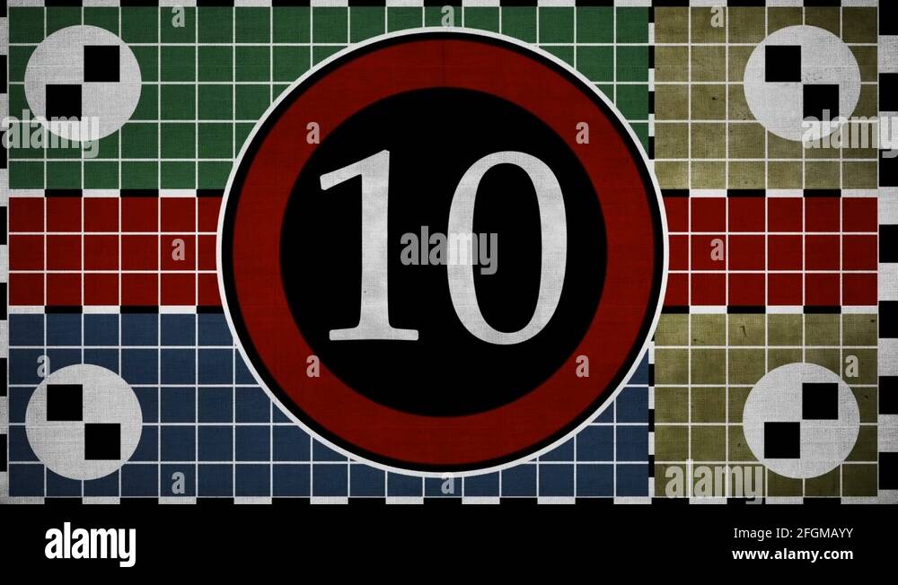 Tv test Card, Filmleader 70's style - Retro Art concept Stock Video ...