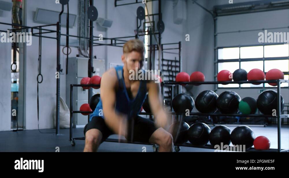 Man Pushing Himself Over The Edge For The Perfect Body Stock Video ...