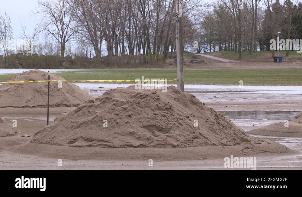 Rising water levels on lakes oceans and seas cause beach flooding and ...