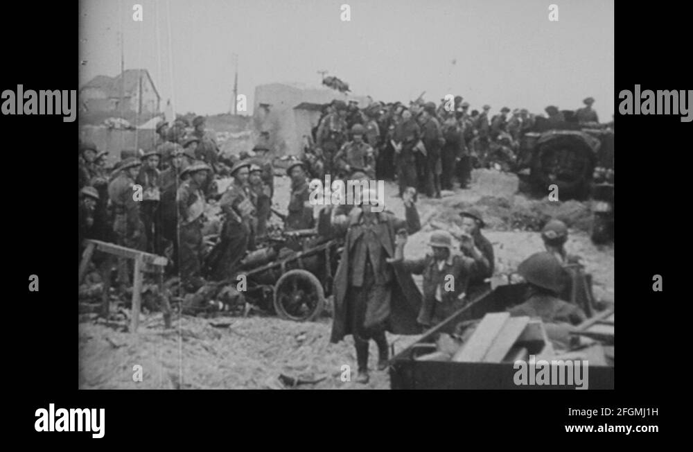 EUROPE: 1940s: soldiers surrender with hands in air. Soldier with eye ...