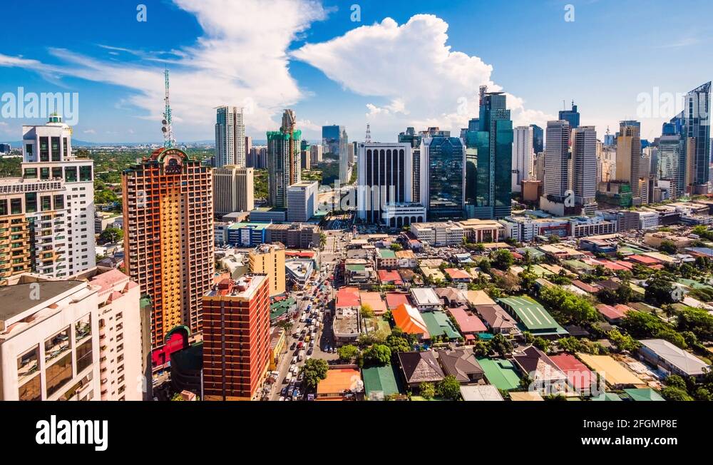Metro Manila Time Lapse, Looking Over Makati City on a Summer Day ...