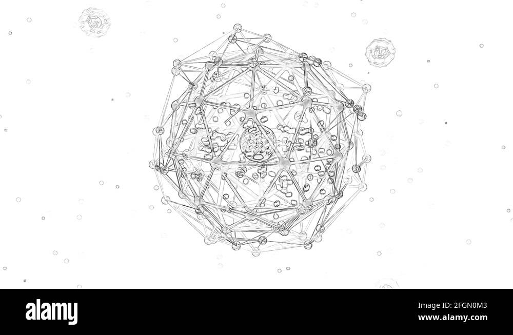 Cybernetic Cell pencil sketch style Animation Stock Video Footage - Alamy