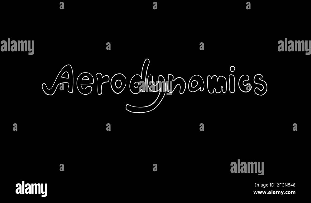 Animation Aerodynamics theory physics formula with doodle car model ...