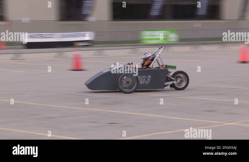 Students race electric cars on college campus in battery powered ...