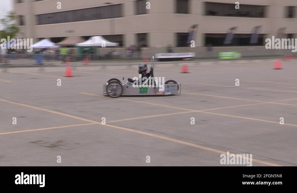 Students race electric cars on college campus in battery powered ...