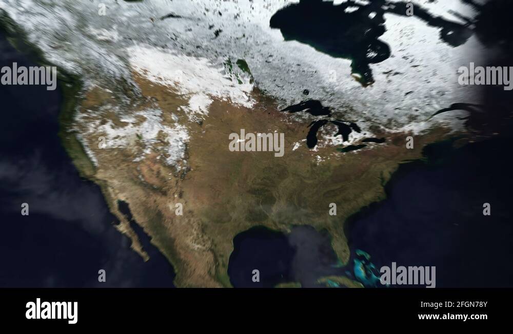 Planet Earth Map - North America - Evening Time-lapse Stock Video ...