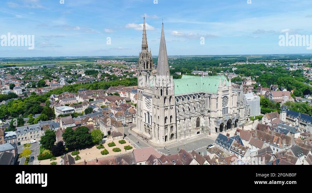Medieval gothic architecture chartres cathedral Stock Videos & Footage ...