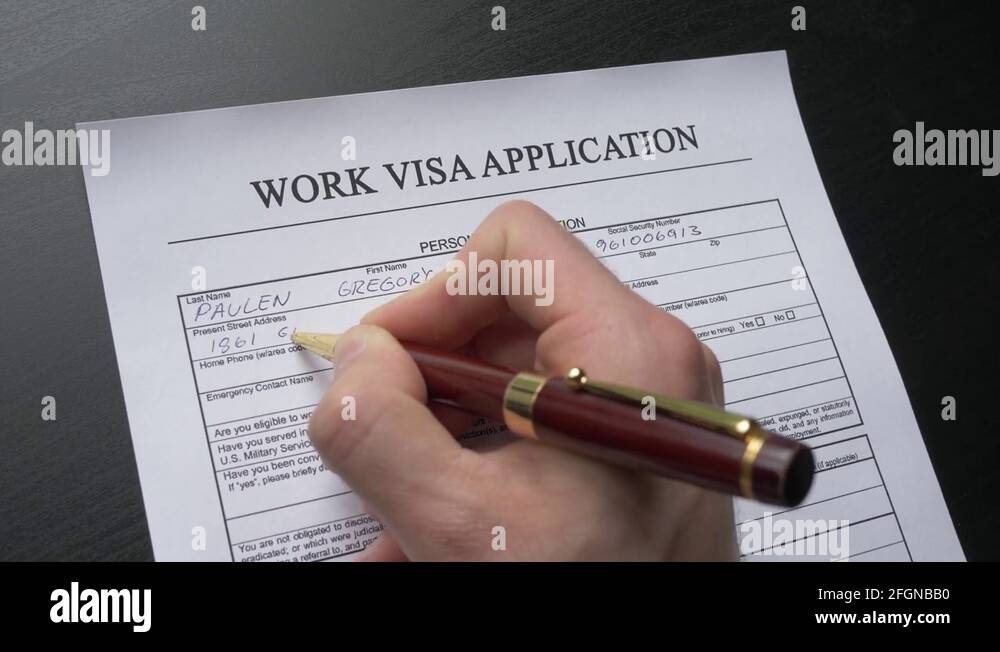 Work visa work visa application visa application Stock Videos & Footage ...