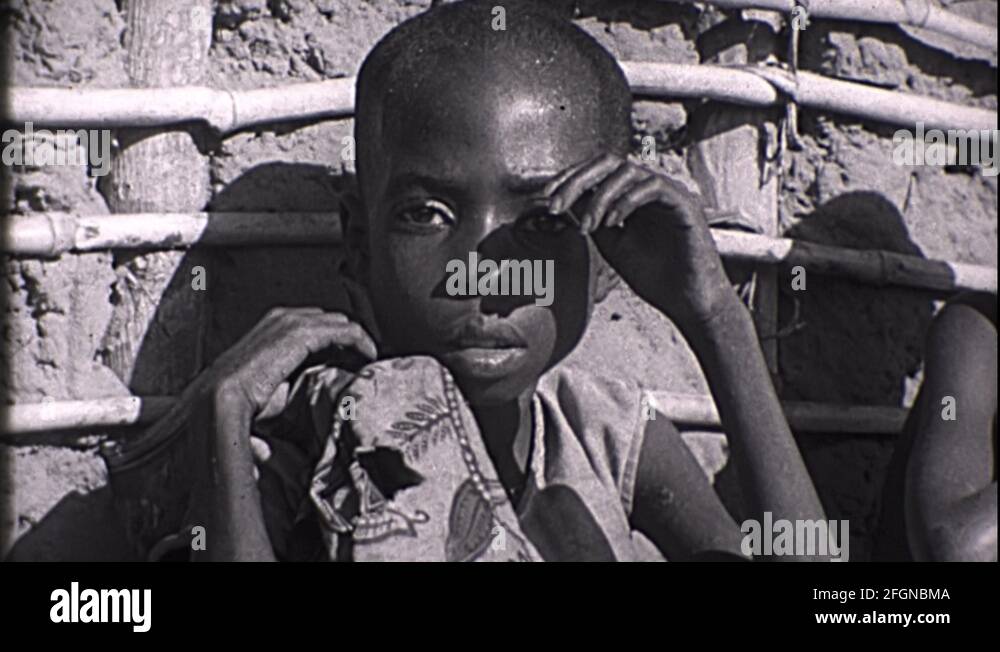 Starving African Kids Children Famine Sudan Village 1960s Vintage Film ...