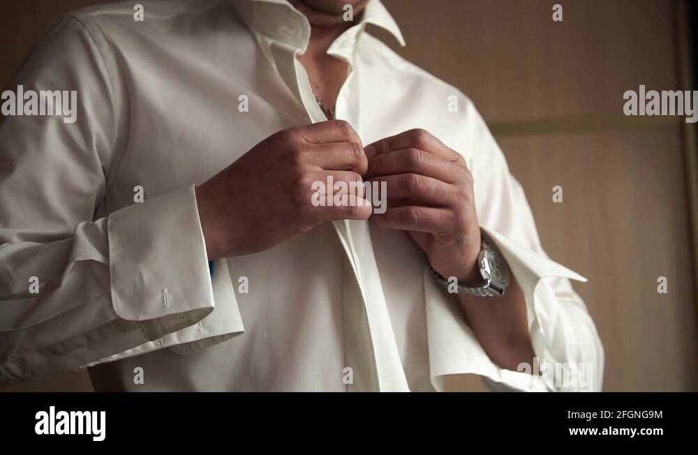 men wear a shirt buttons.men dressed a shirt . man dressed Stock Video ...