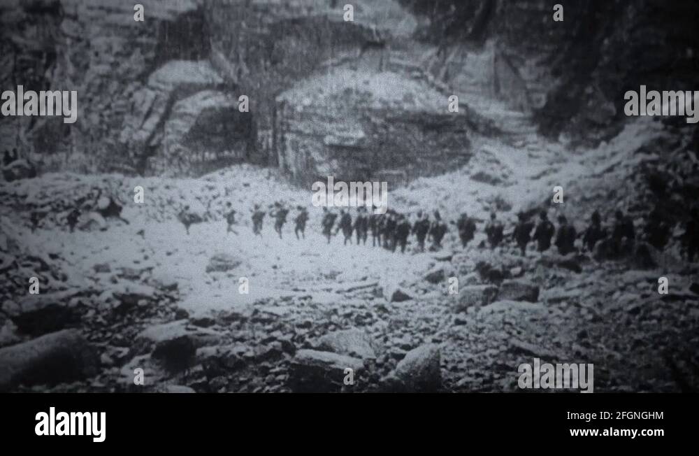 WWII Japan - Soldiers walking along a path Stock Video Footage - Alamy