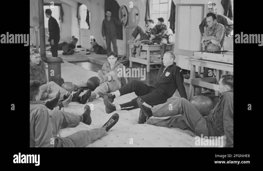 WWII - General Hospital - Soldier training gym Stock Video Footage - Alamy