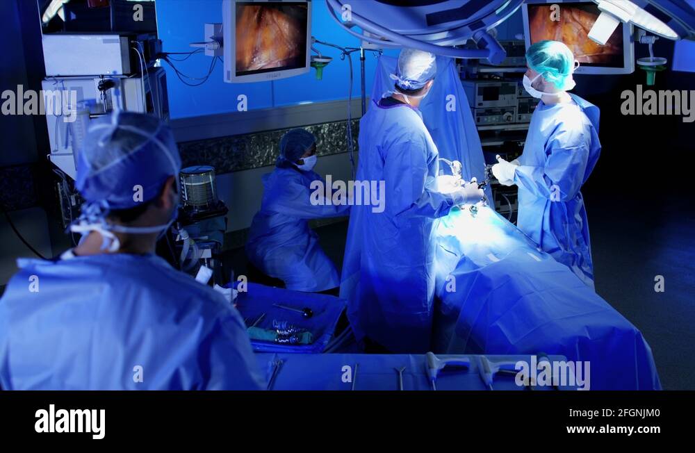 Laparoscopic operation in theatre using Endoscopy monitor technology ...