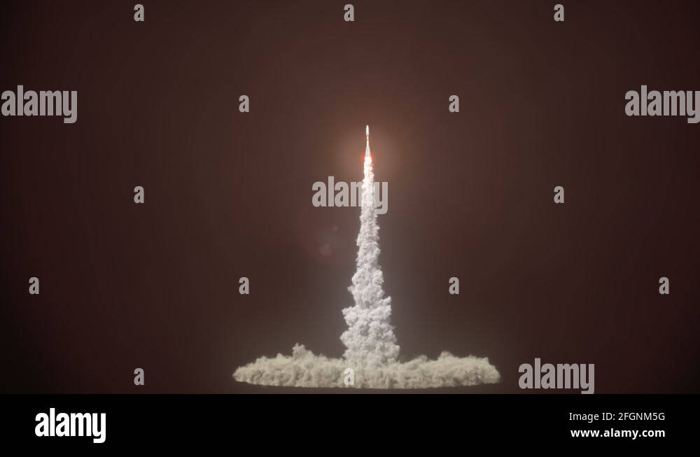 Detailed realistic animation of Rocket Launch Stock Video Footage - Alamy