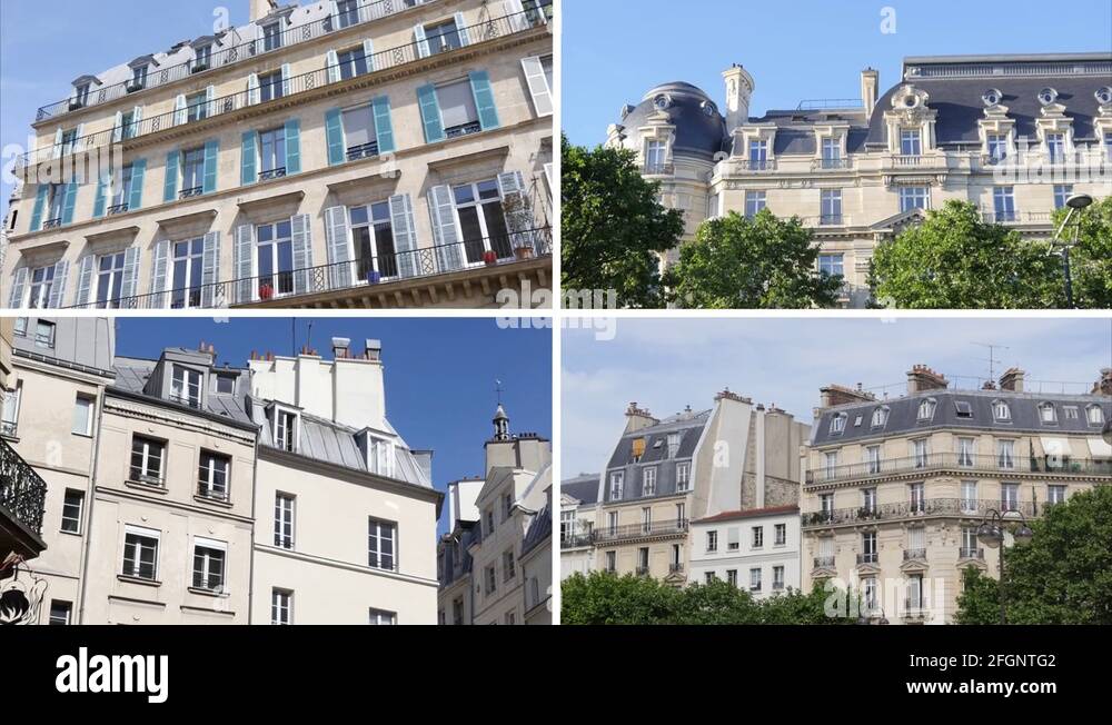 Paris buildings residential architecture Stock Videos & Footage - HD ...