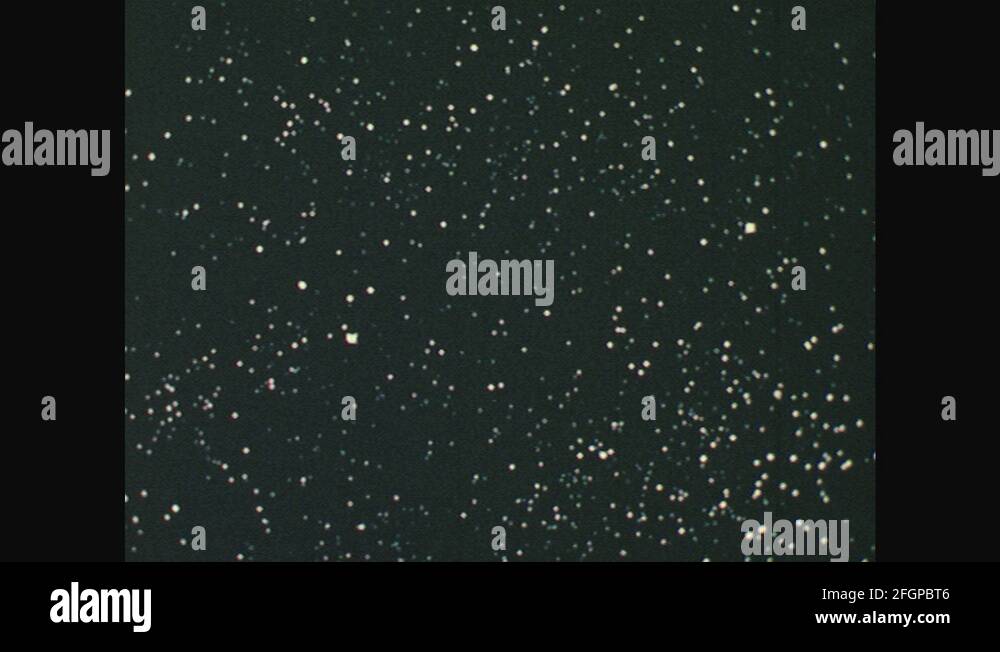 1940s: UNITED STATES: stars in sky. Animation of stars, sun, and solar ...