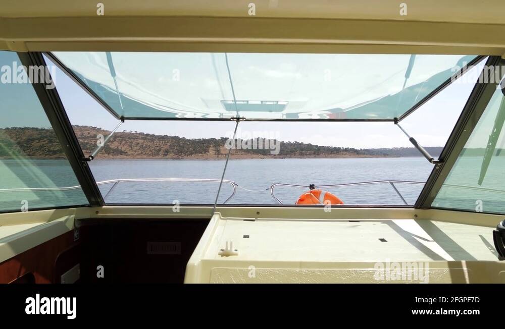 inside Luxury Yacht cruising in river 4k Stock Video Footage - Alamy