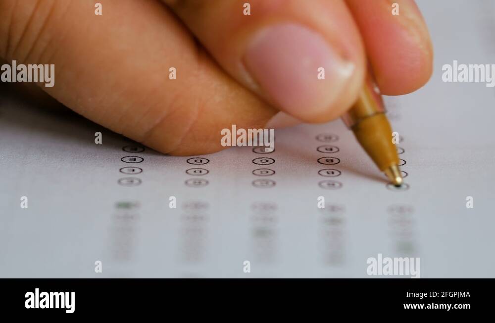 Filling test score sheet Stock Videos & Footage - HD and 4K Video Clips ...