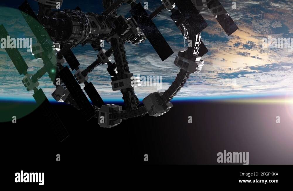 ISS. International Space Station Orbiting Earth Stock Video Footage - Alamy