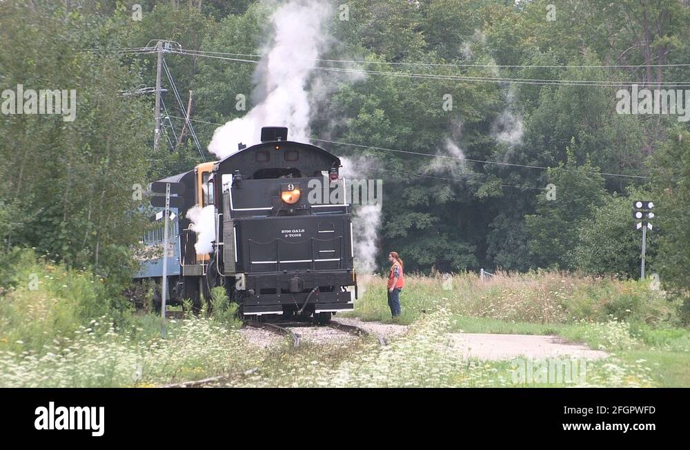 Steam engine locomotive and old passenger train tourist attraction ...