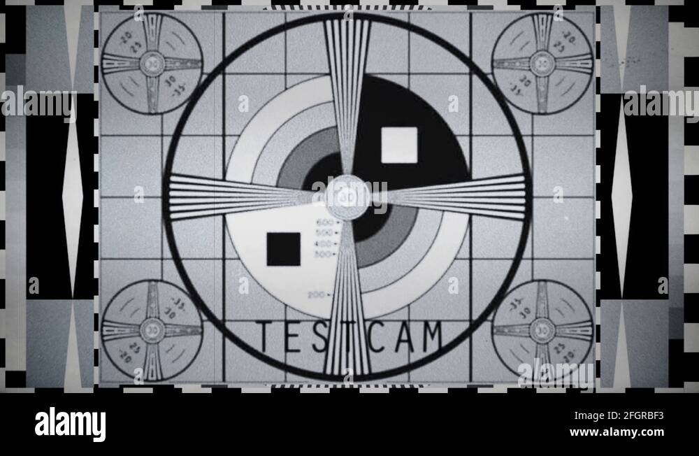 Tv test card calibration, alignment - TV broadcast Stock Video Footage ...