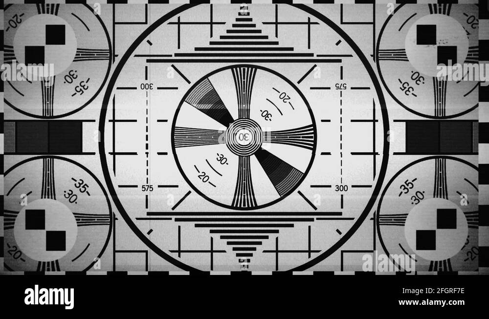 Tv test card calibration, alignment - TV broadcast Stock Video Footage ...