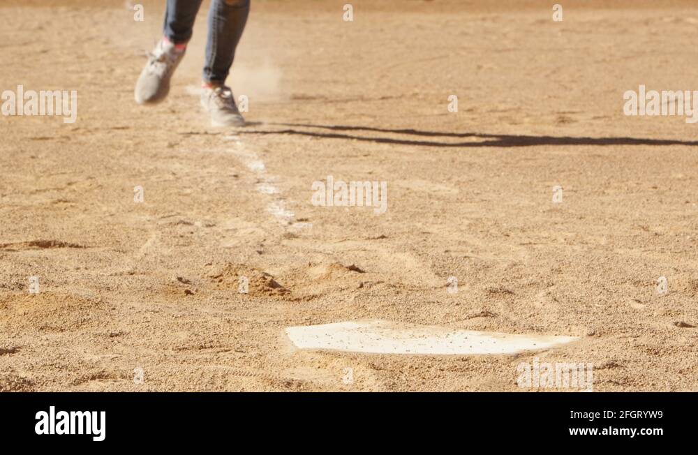 Softball player sliding home plate Stock Videos & Footage - HD and 4K ...