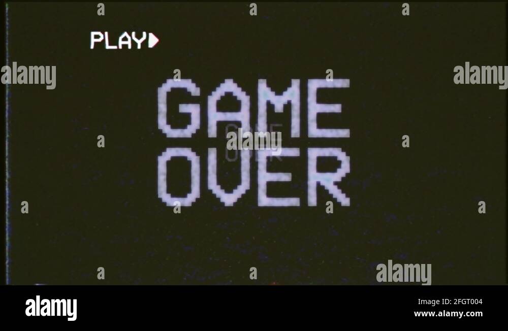Game over 8bit vcr vhs Stock Video Footage - Alamy