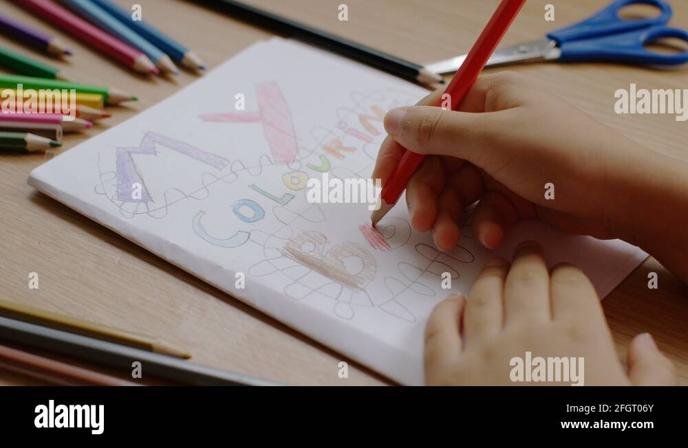 Child colouring in Stock Videos & Footage - HD and 4K Video Clips - Alamy
