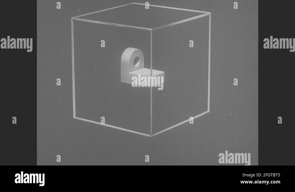 1950s: United States: Object Inside Box. Planes Of Projection Around ...
