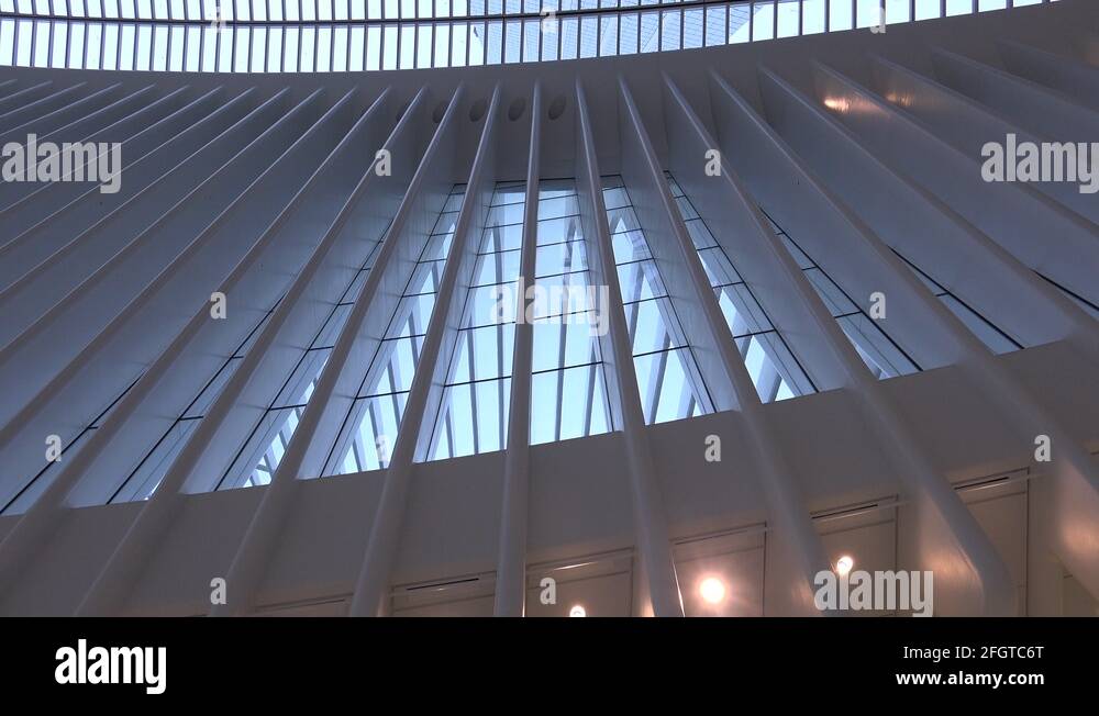 Futuristic building the Oculus in New York, UHD 4k Stock Video Footage ...