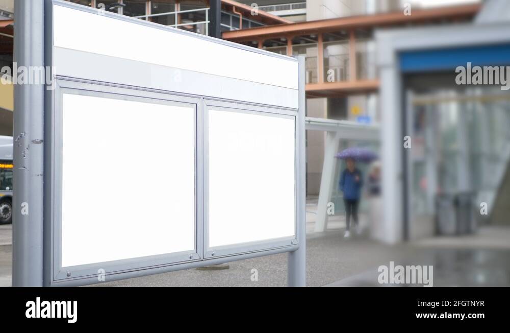Blank bus stop advertising billboard Stock Videos & Footage - HD and 4K ...