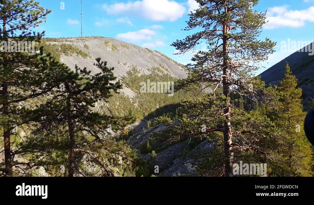 Canyon, Tilt view of isokuru, in middle of two tunturi fjeld mountains ...