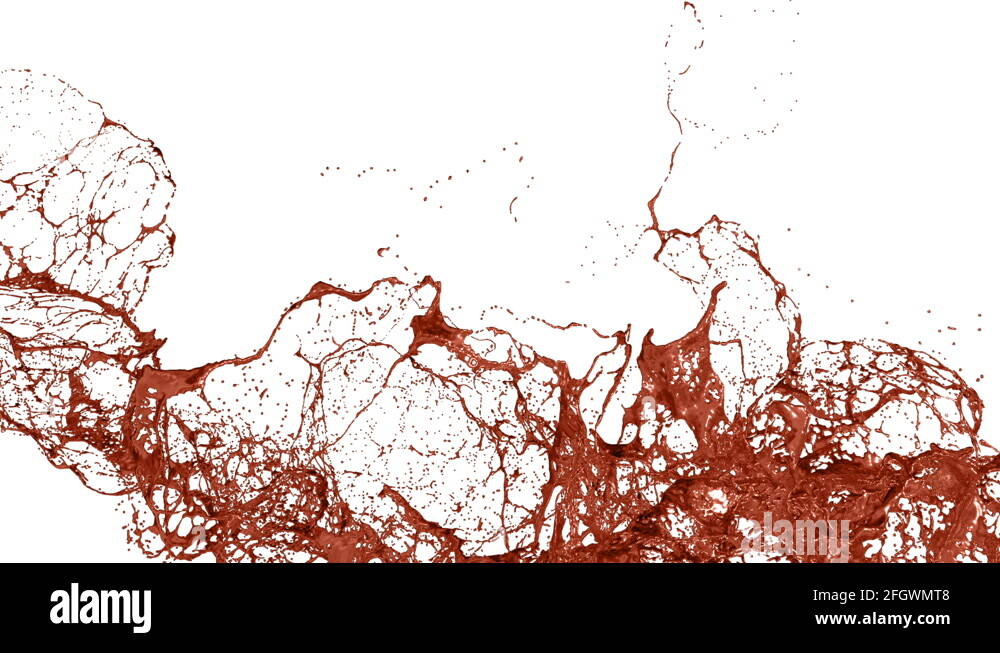 liquid bronze splash in air filmed in slow motion with alpha channel ...