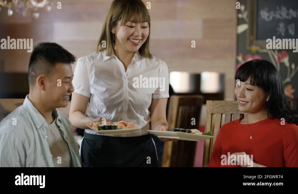 Chinese waitress serving in restaurant Stock Videos & Footage - HD and ...