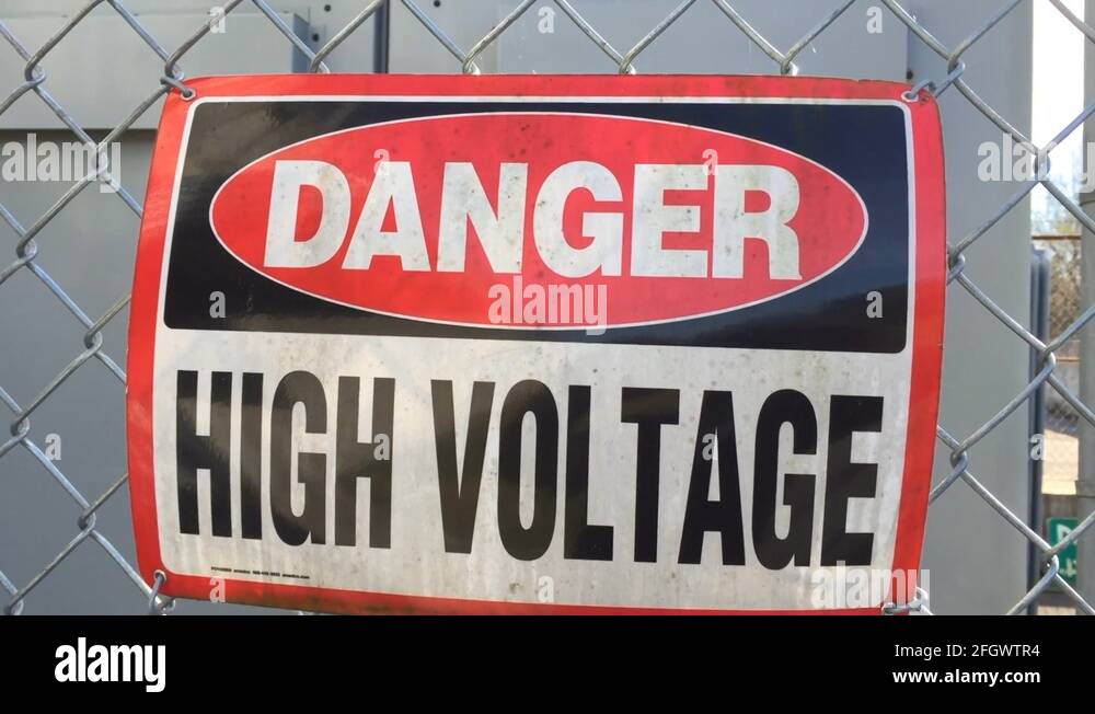 High voltage power sign warning Stock Videos & Footage - HD and 4K ...