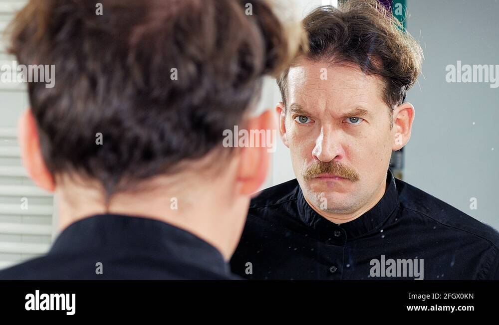 Man looking himself in mirror Stock Videos & Footage - HD and 4K Video ...