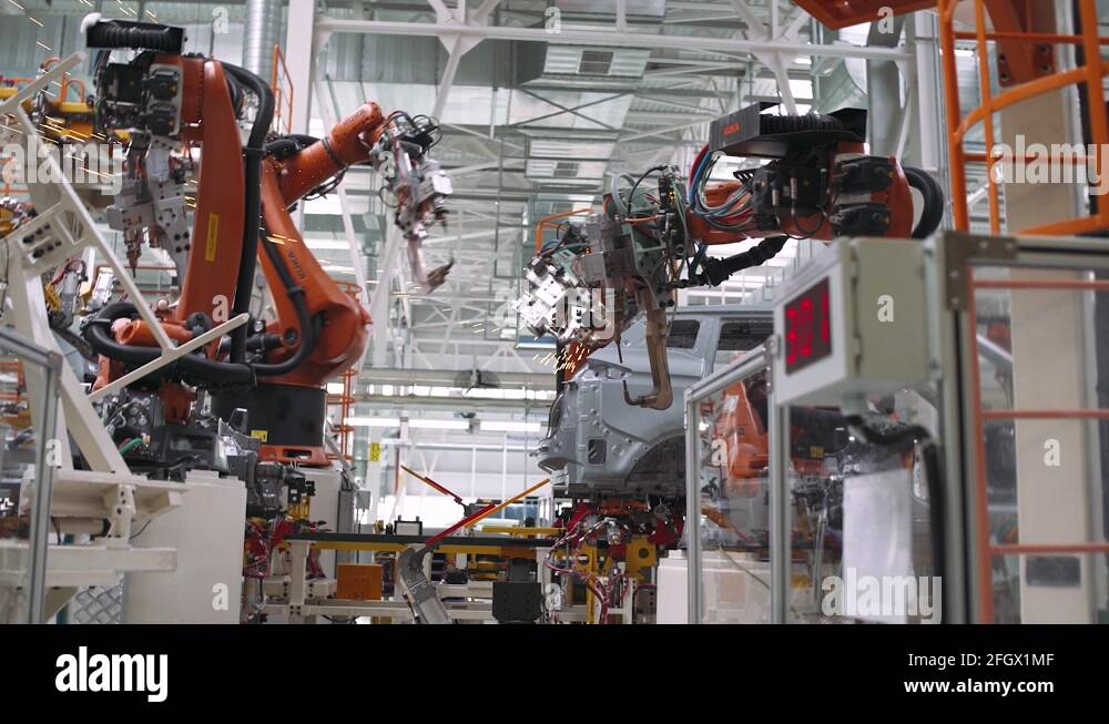 Automobile plant, robot equipment, welding process and assembly line of ...