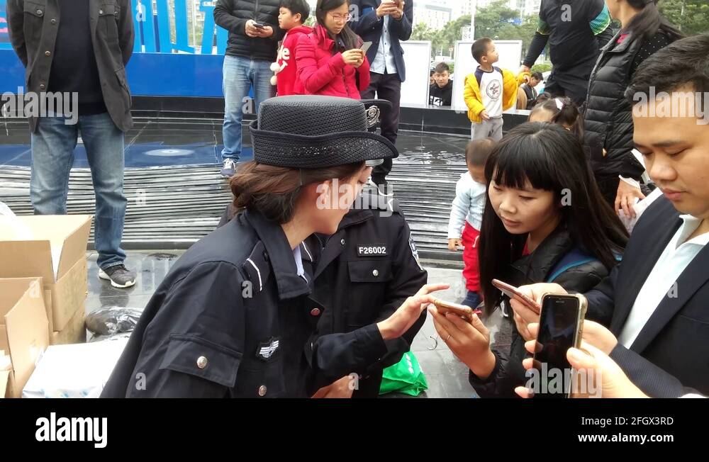 Beautiful Chinese female police Stock Video Footage - Alamy
