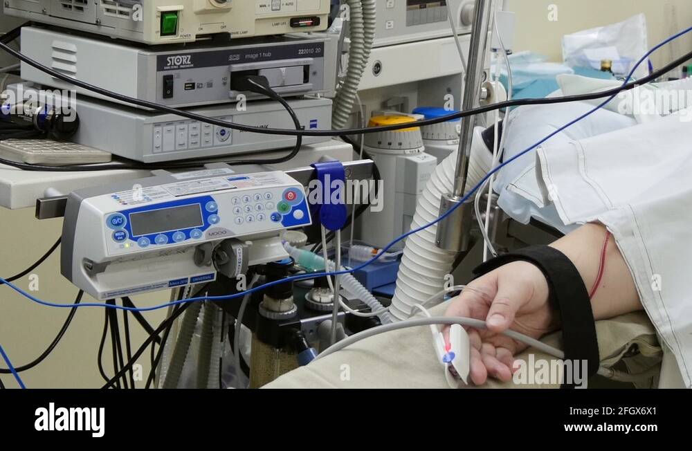 Patient hand abdominal laparoscopy in operating room Stock Video ...