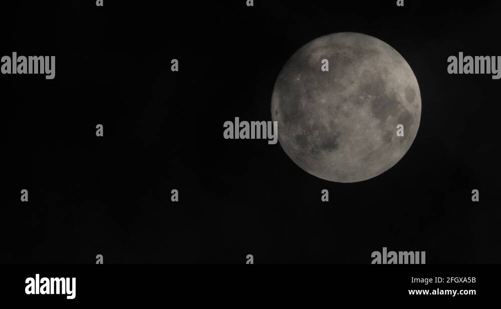 Full moon creepy cloud moving super harvest moon horror movie style ...