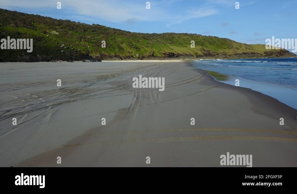 Hat Head Beach Drone shot in 4K Crowdy Bay National Park Stock Video ...