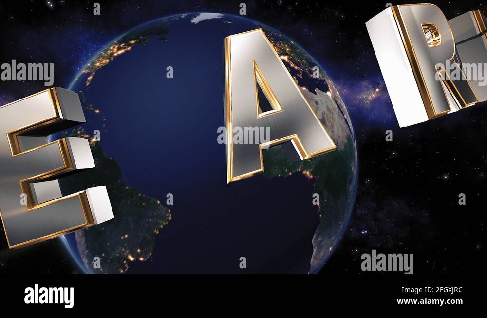 Earth title - the Earth from space showing all they beauty Stock Video ...