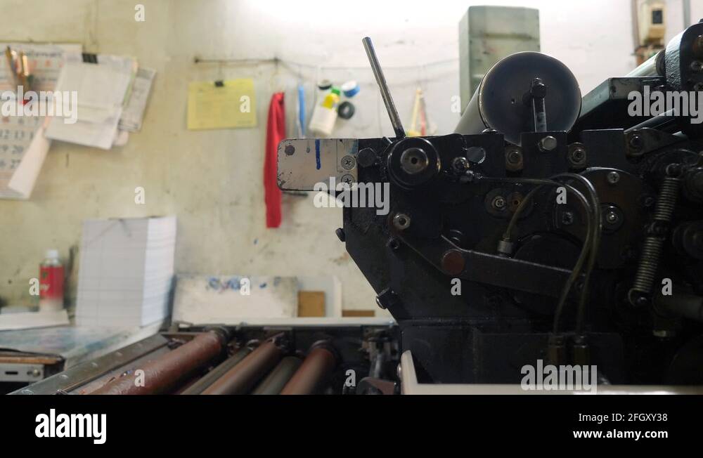 Vintage printing press machine Stock Videos & Footage - HD and 4K Video ...